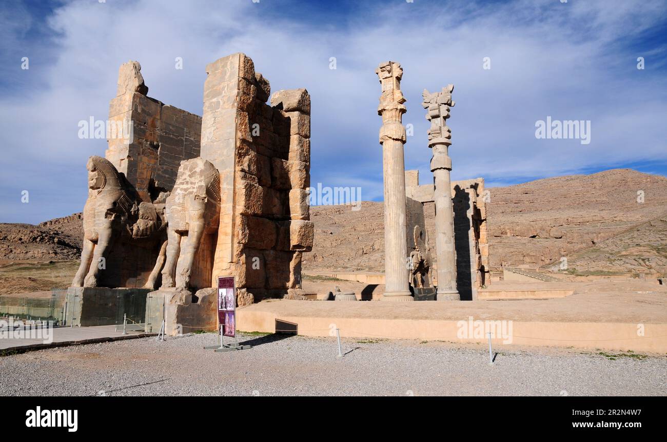 Persepolis, located in the Iranian city of Shiraz and the capital of ...