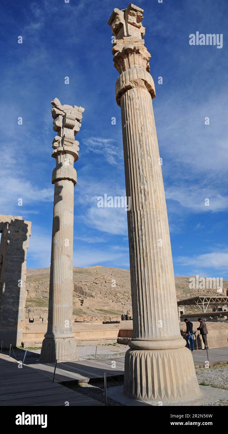 Persepolis, located in the Iranian city of Shiraz and the capital of ...