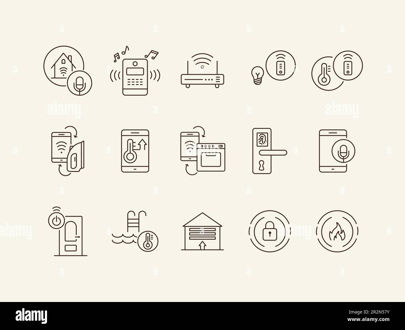 Set of smart house icons Stock Vector Image & Art - Alamy