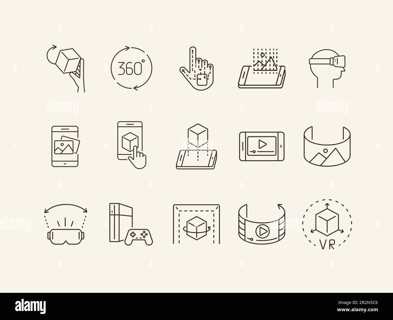 Collection of VR icons Stock Vector Image & Art - Alamy