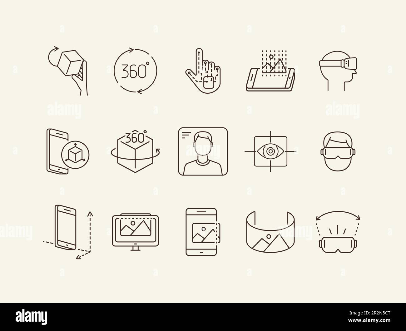 Eye scanner linear icon Stock Vector Images - Alamy