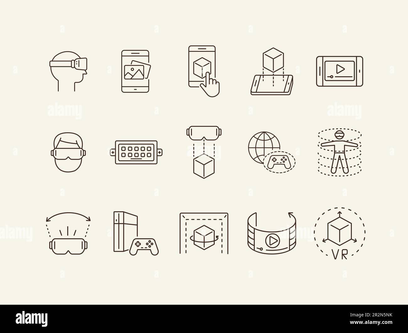 VR icon set Stock Vector Image & Art - Alamy