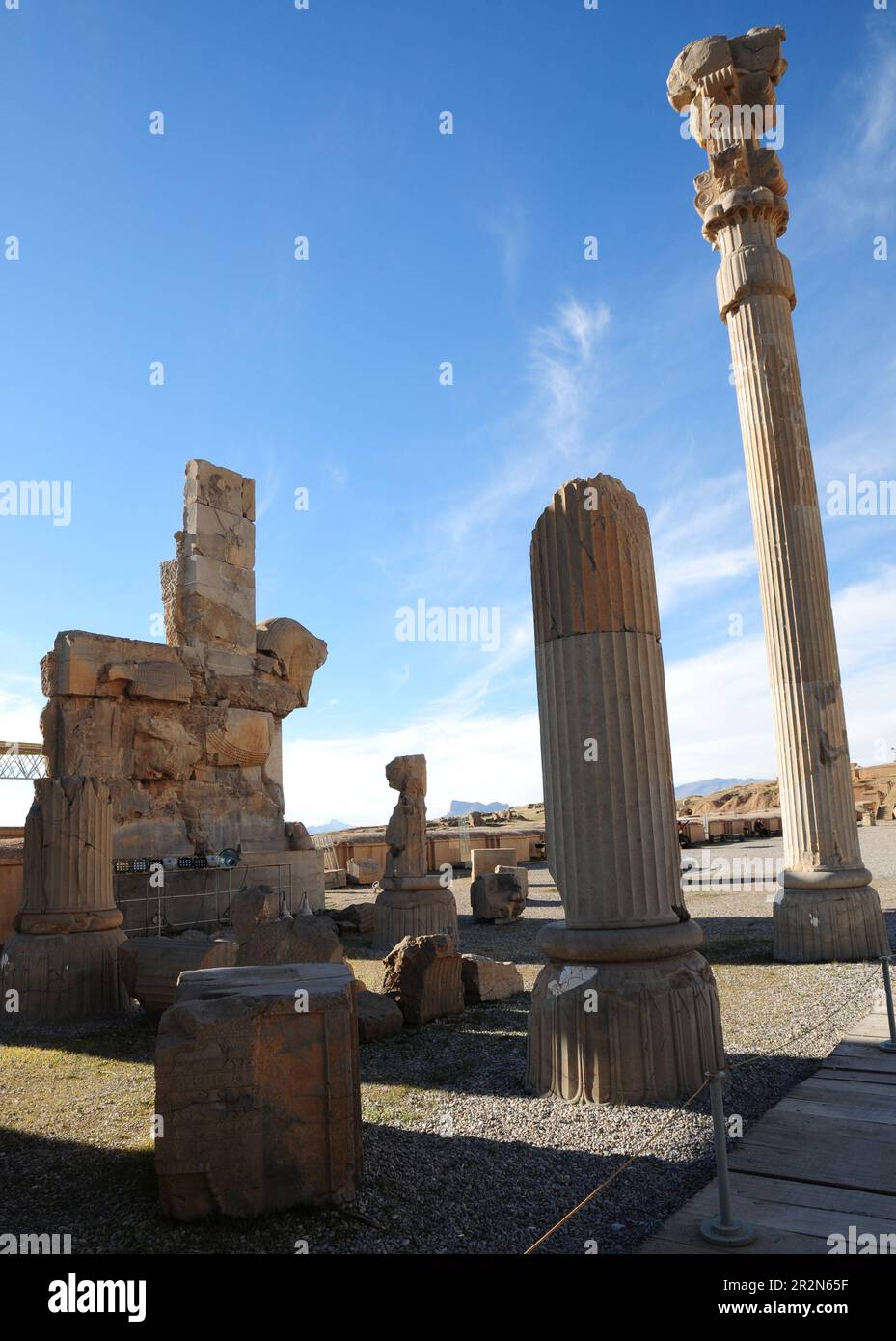 Persepolis, located in the Iranian city of Shiraz and the capital of ...