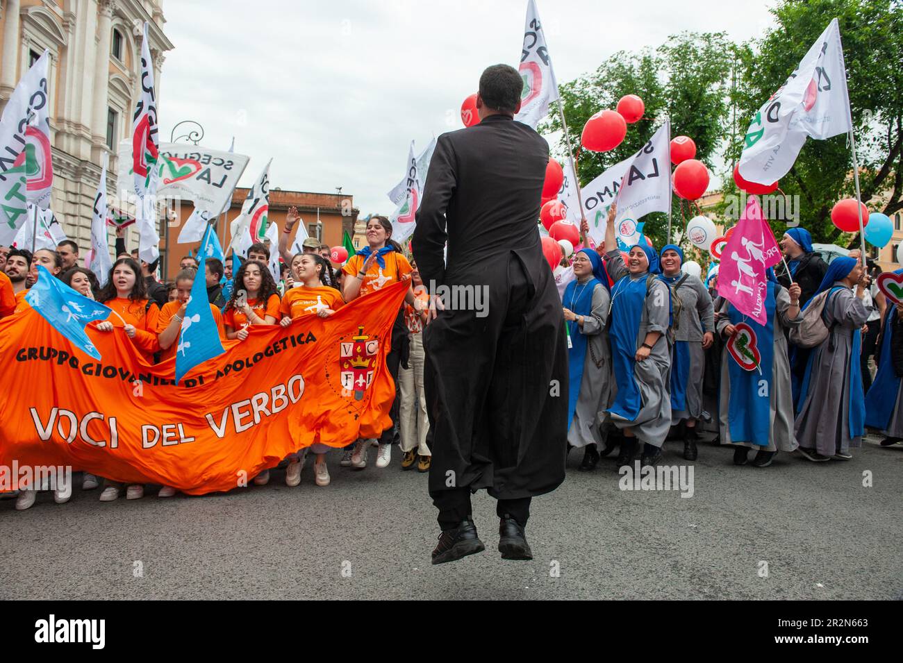 May 20, 2023 - Rome, Italy: Pro Life organizations gathered in the ...