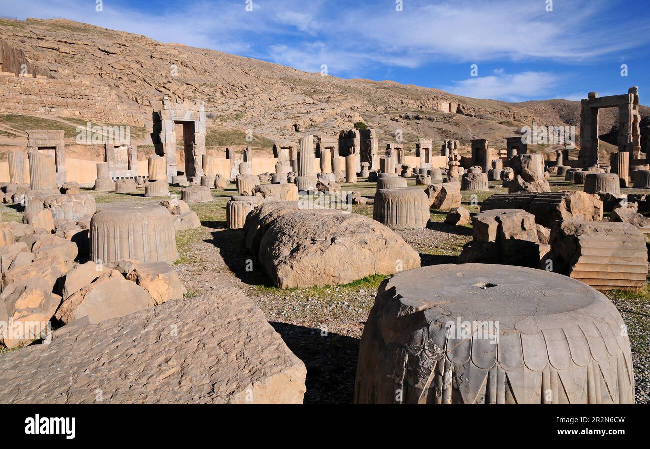 Persepolis, located in the Iranian city of Shiraz and the capital of ...