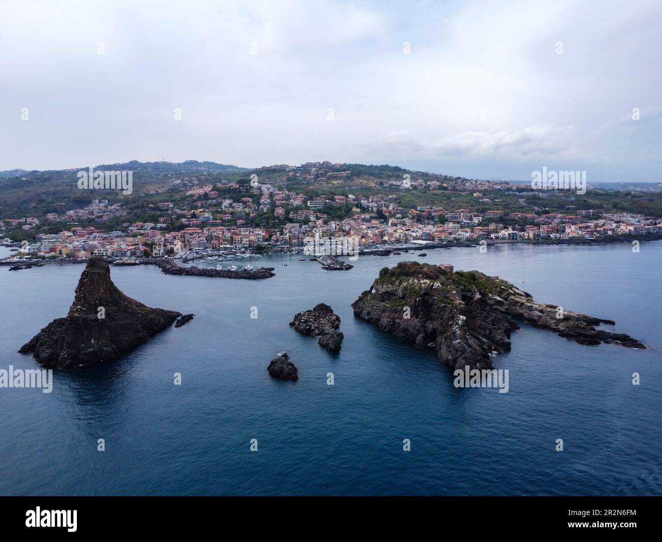 Aerial view of Aci Trezza Village in Sicily Stock Photo - Alamy