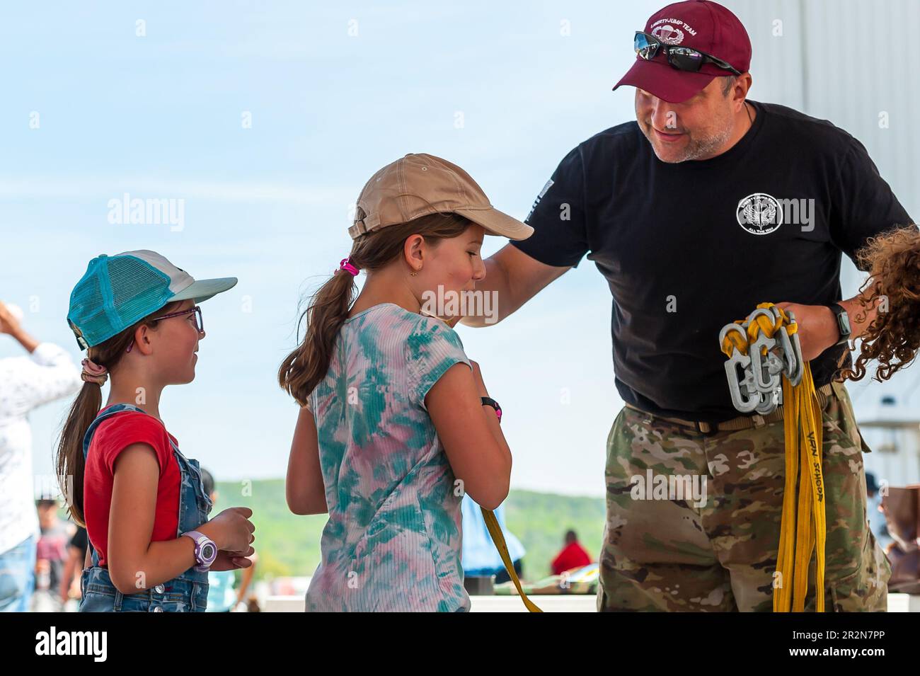 Liberty Jump Team teaching young children at the Westfield Airshow ...