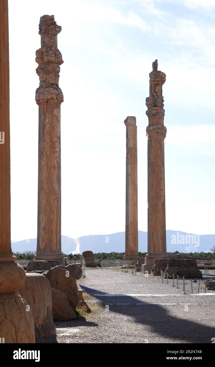 Persepolis, located in the Iranian city of Shiraz and the capital of ...
