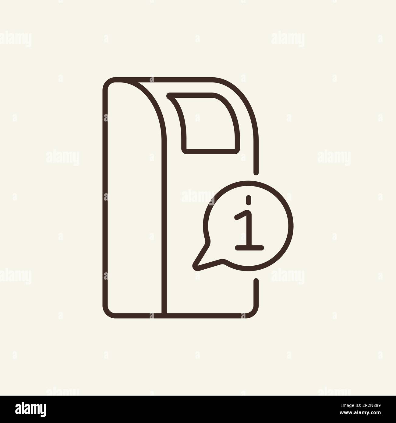 Information terminal line icon Stock Vector Image & Art - Alamy