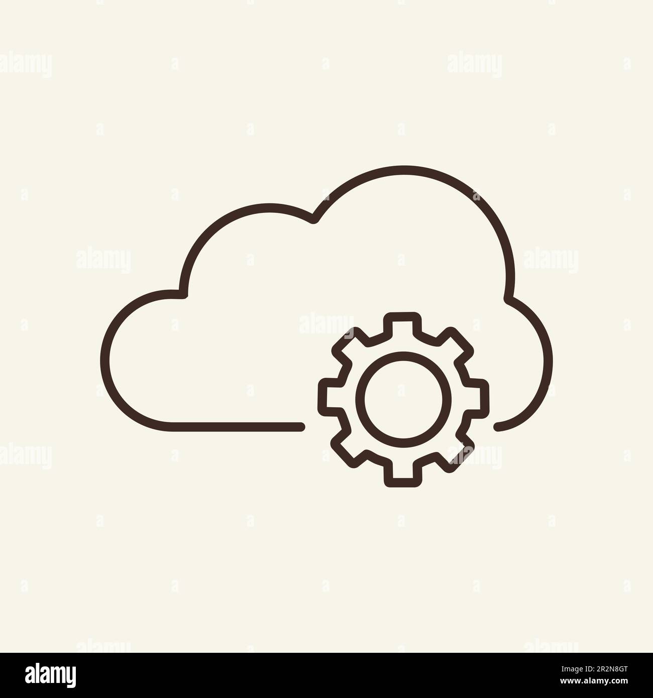 Cloud services line icon Stock Vector Image & Art - Alamy