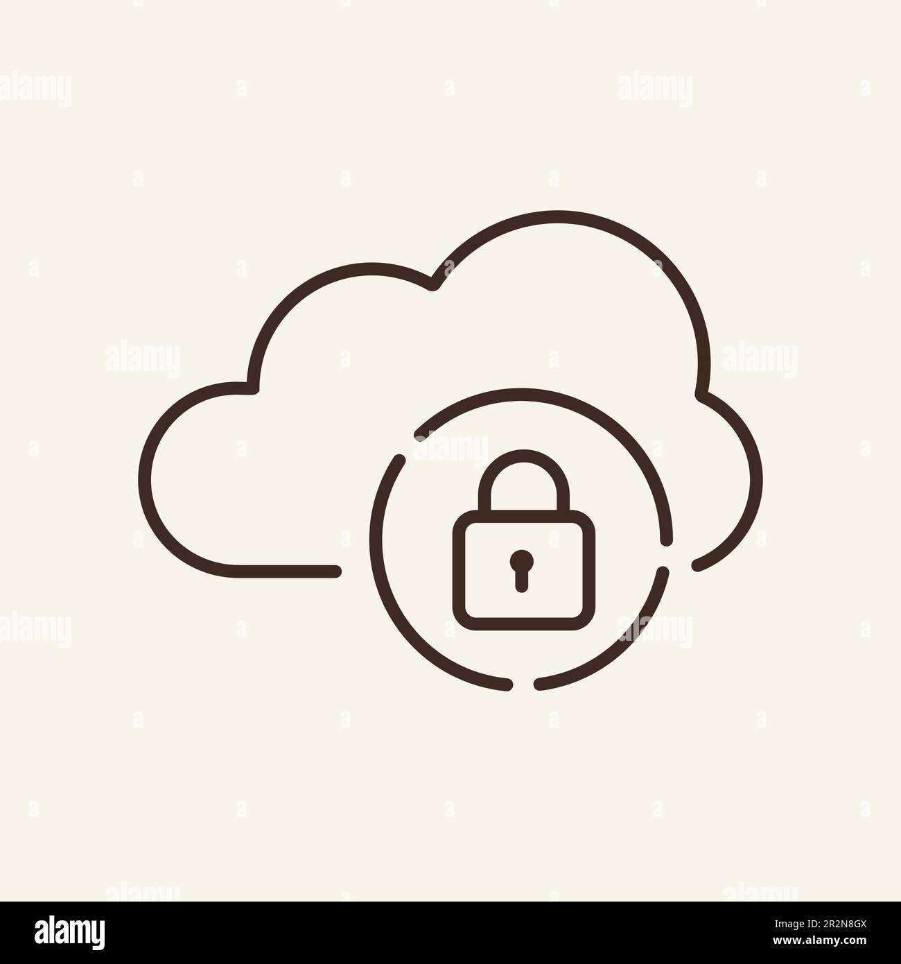 Cloud saving line icon Stock Vector Images - Alamy