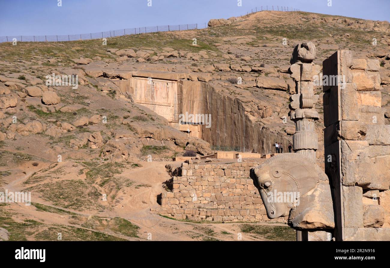 Persepolis, located in the Iranian city of Shiraz and the capital of ...