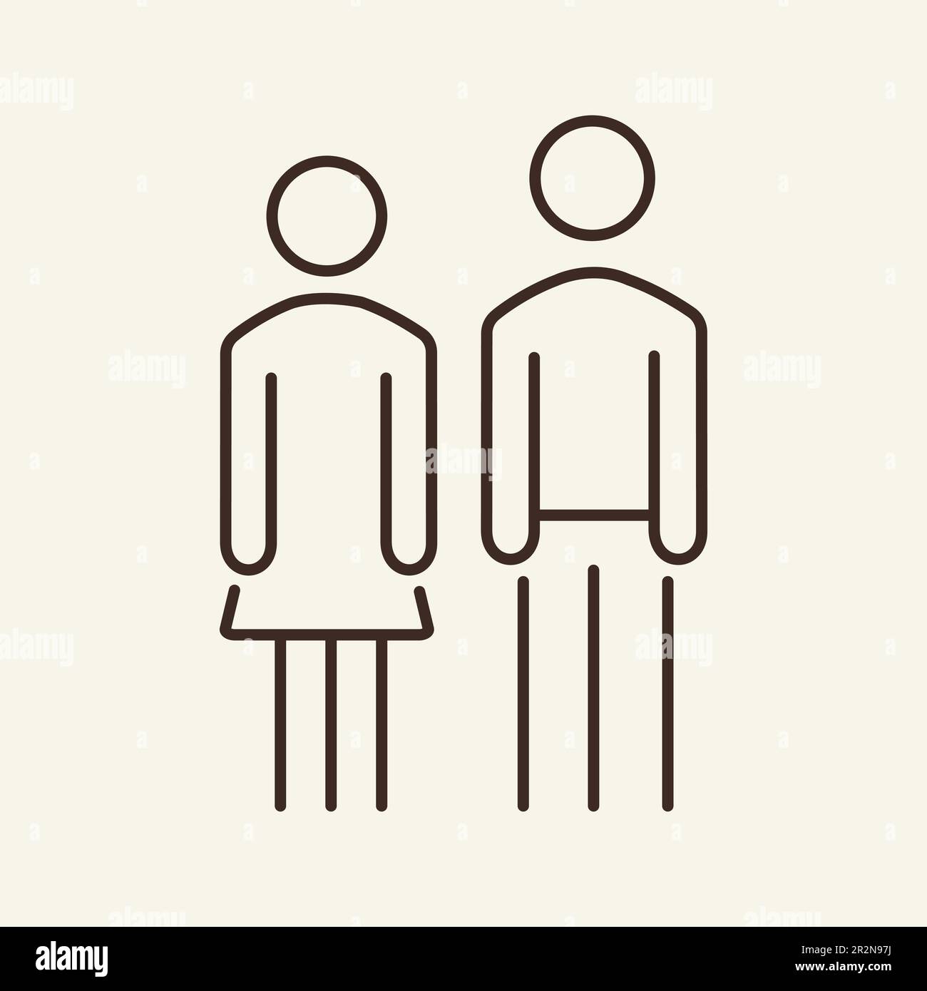 Toilet sign line icon Stock Vector Image & Art - Alamy