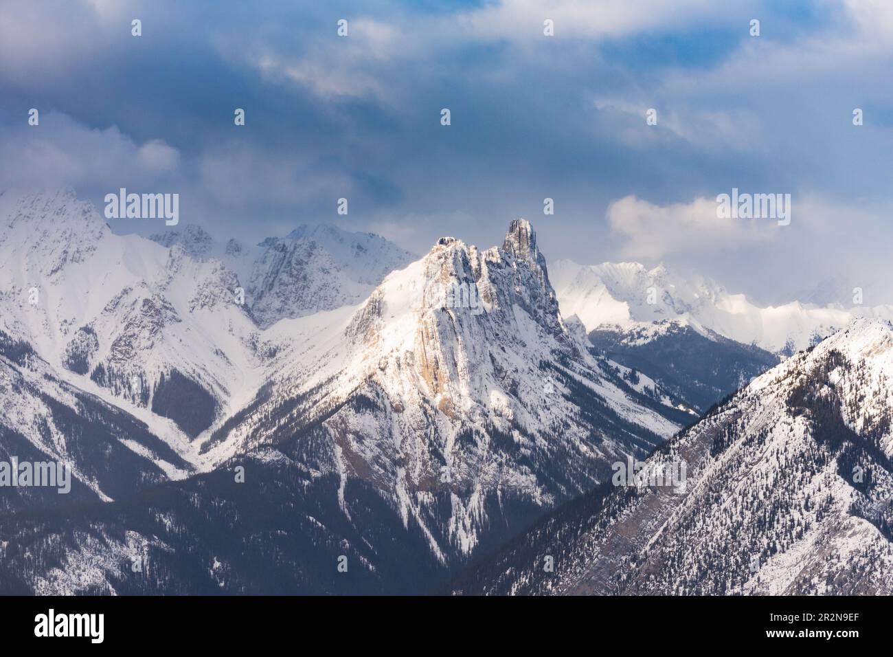 Scenic winter views from atop the Sulphur Mountain Gondola in Banff ...