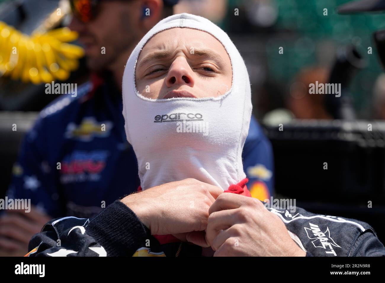 Santino Ferrucci prepares to drive during qualifications for the ...
