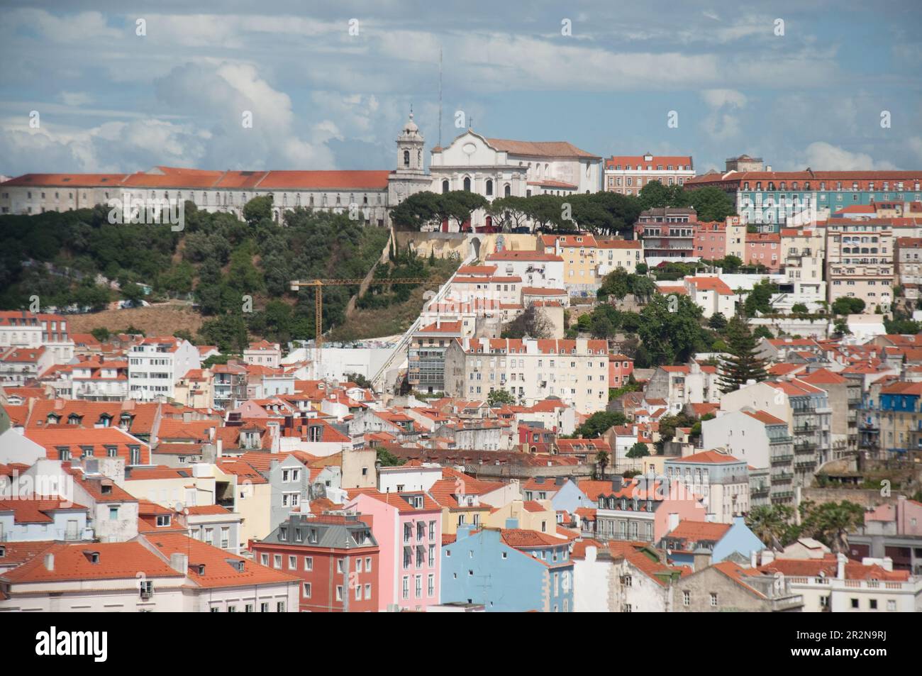 Lisbon Rooftops from St Lucy's Viewpoint, Lisbon, Portugal Stock Photo ...