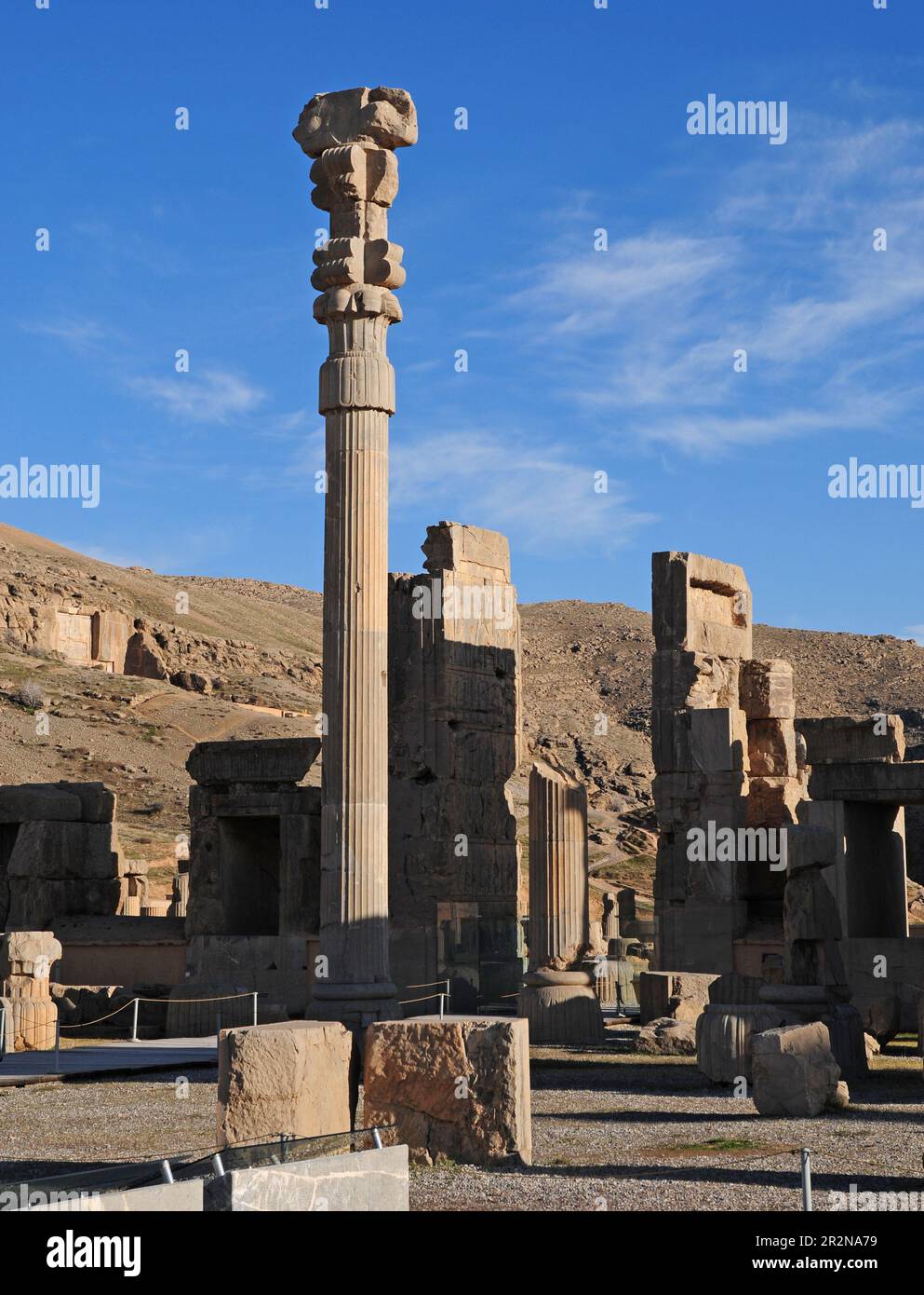 Persepolis, located in the Iranian city of Shiraz and the capital of ...