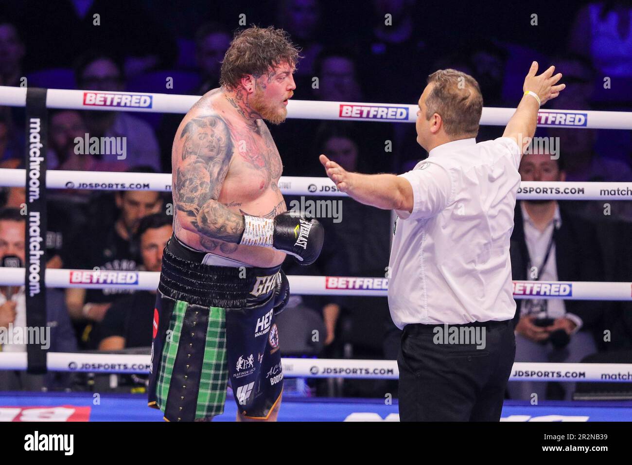Dublin, Ireland. 20th May, 2023. Thomas Carty defeats Jay McFarlane via ...