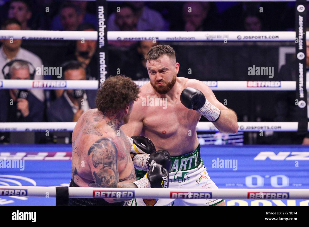 Dublin, Ireland. 20th May, 2023. Thomas Carty defeats Jay McFarlane via TKO in the second round ...