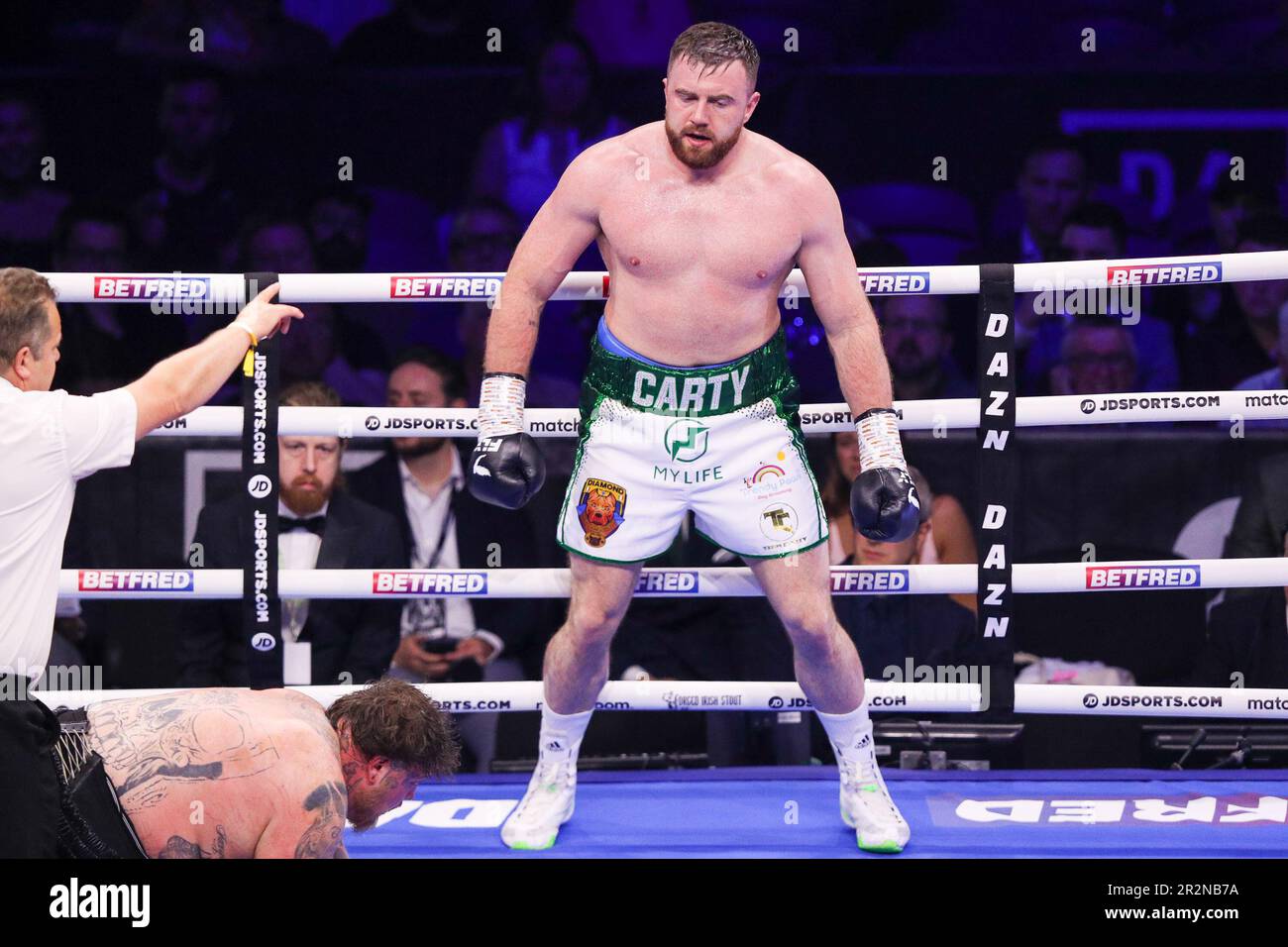 Dublin, Ireland. 20th May, 2023. Thomas Carty defeats Jay McFarlane via ...