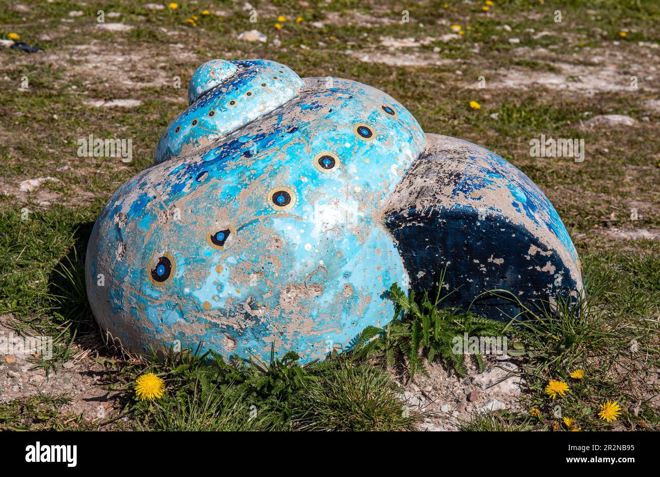 Light blue concrete conch or whelk in Tallinn, Estonia Stock Photo - Alamy