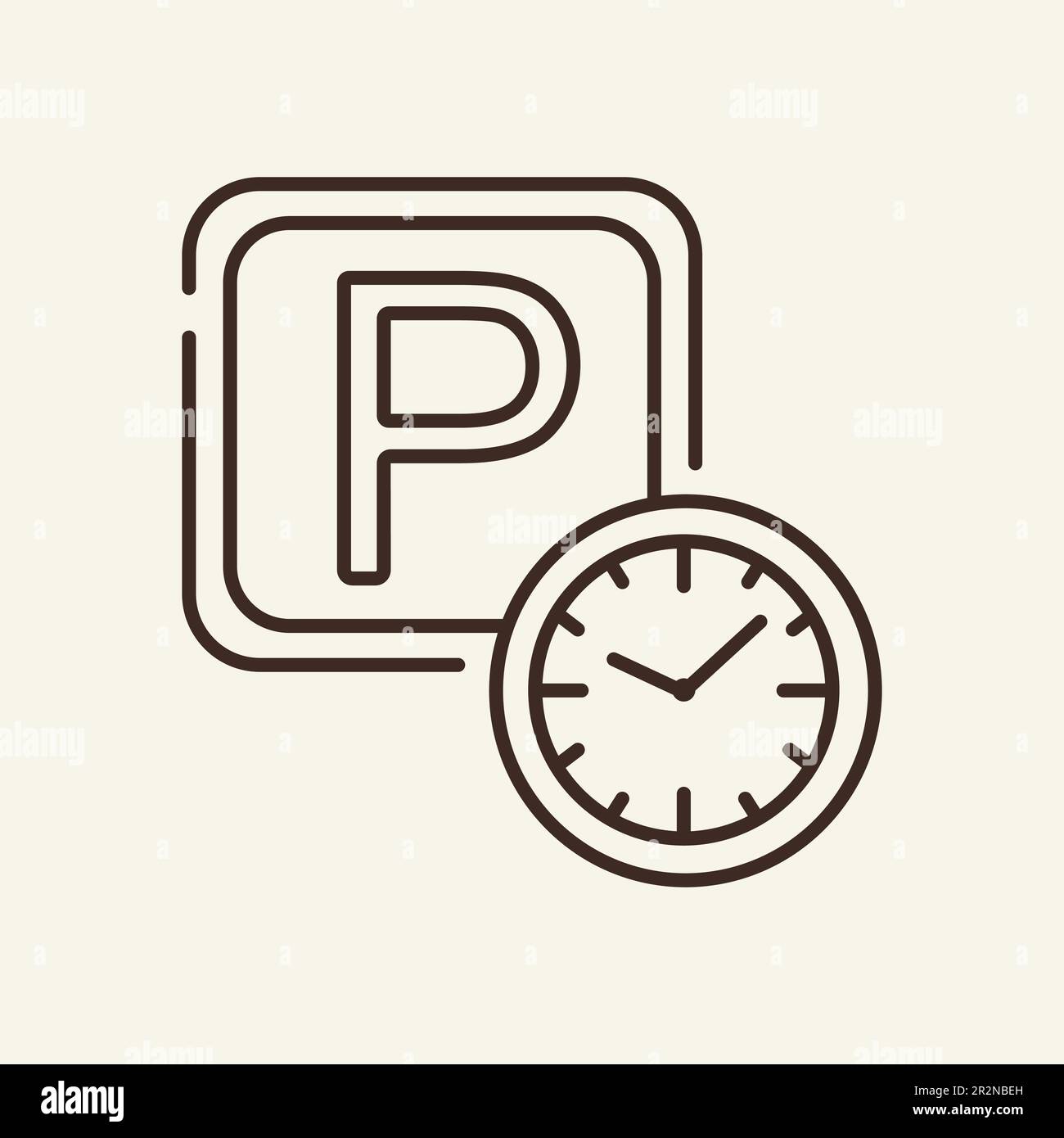 Car parking and clock Stock Vector Images - Alamy