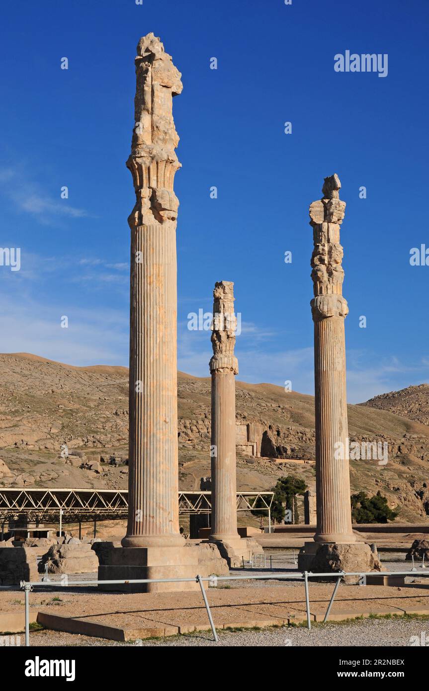 Persepolis, located in the Iranian city of Shiraz and the capital of ...