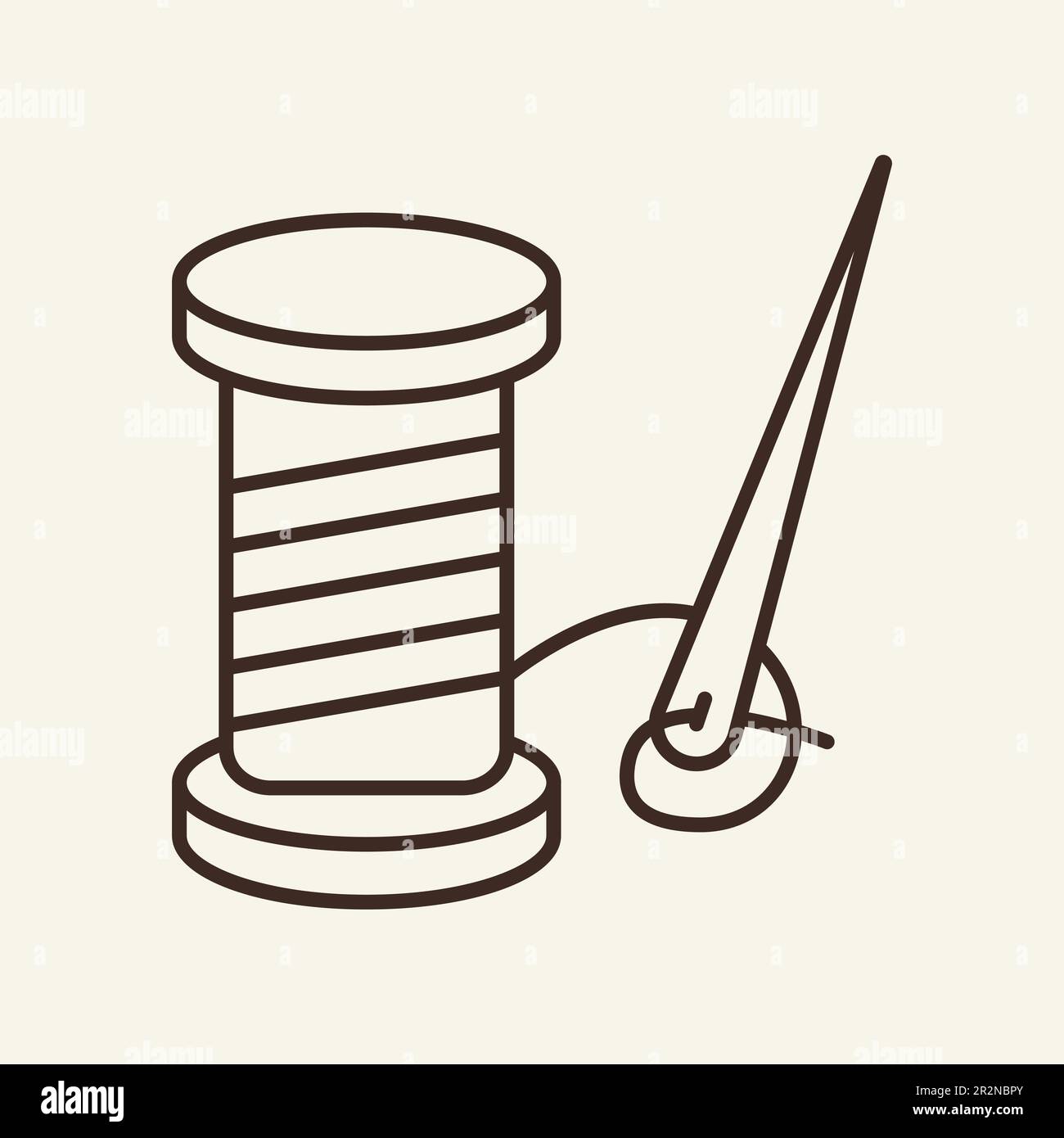 Needle and thread line icon Stock Vector Image & Art - Alamy