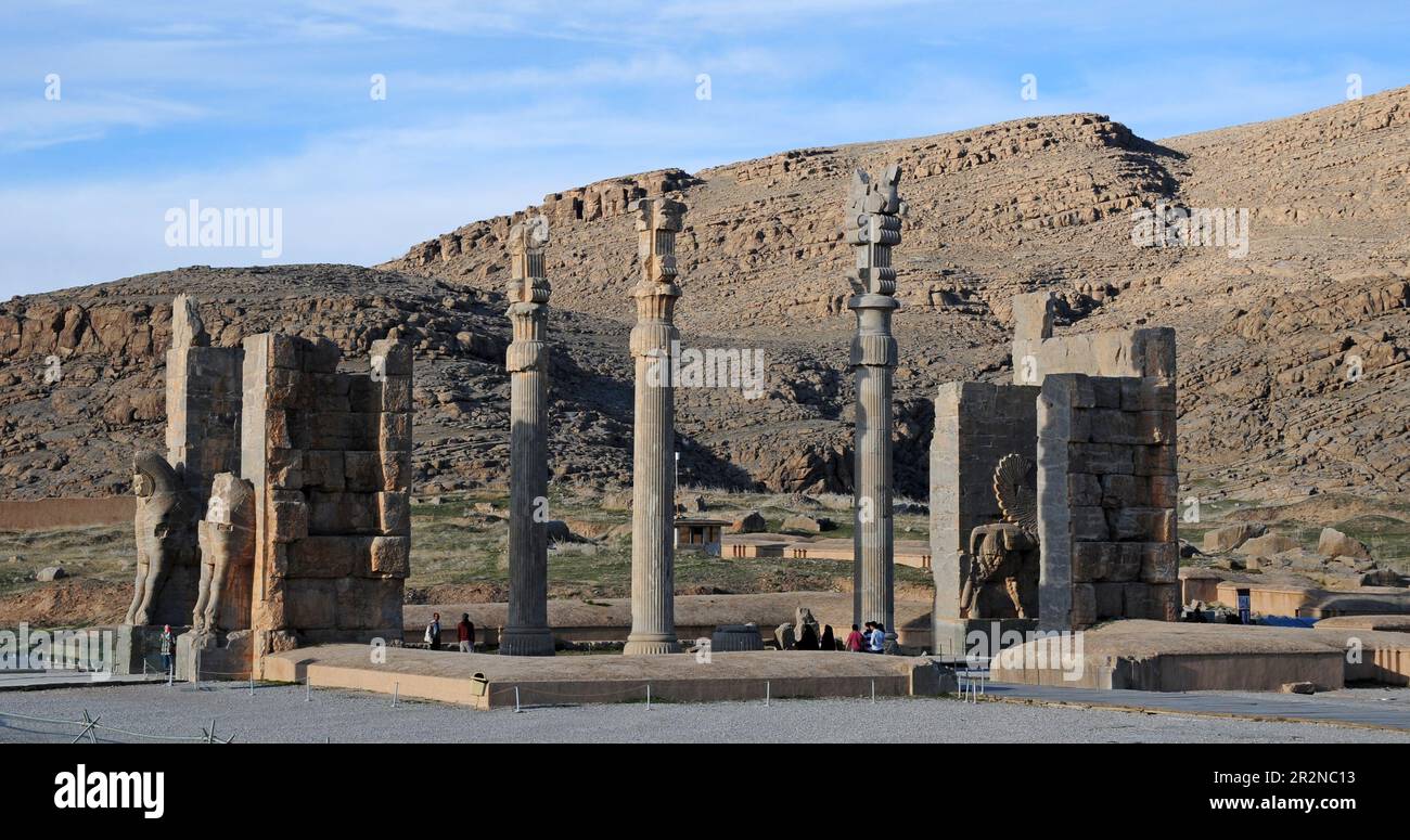 Persepolis, located in the Iranian city of Shiraz and the capital of ...
