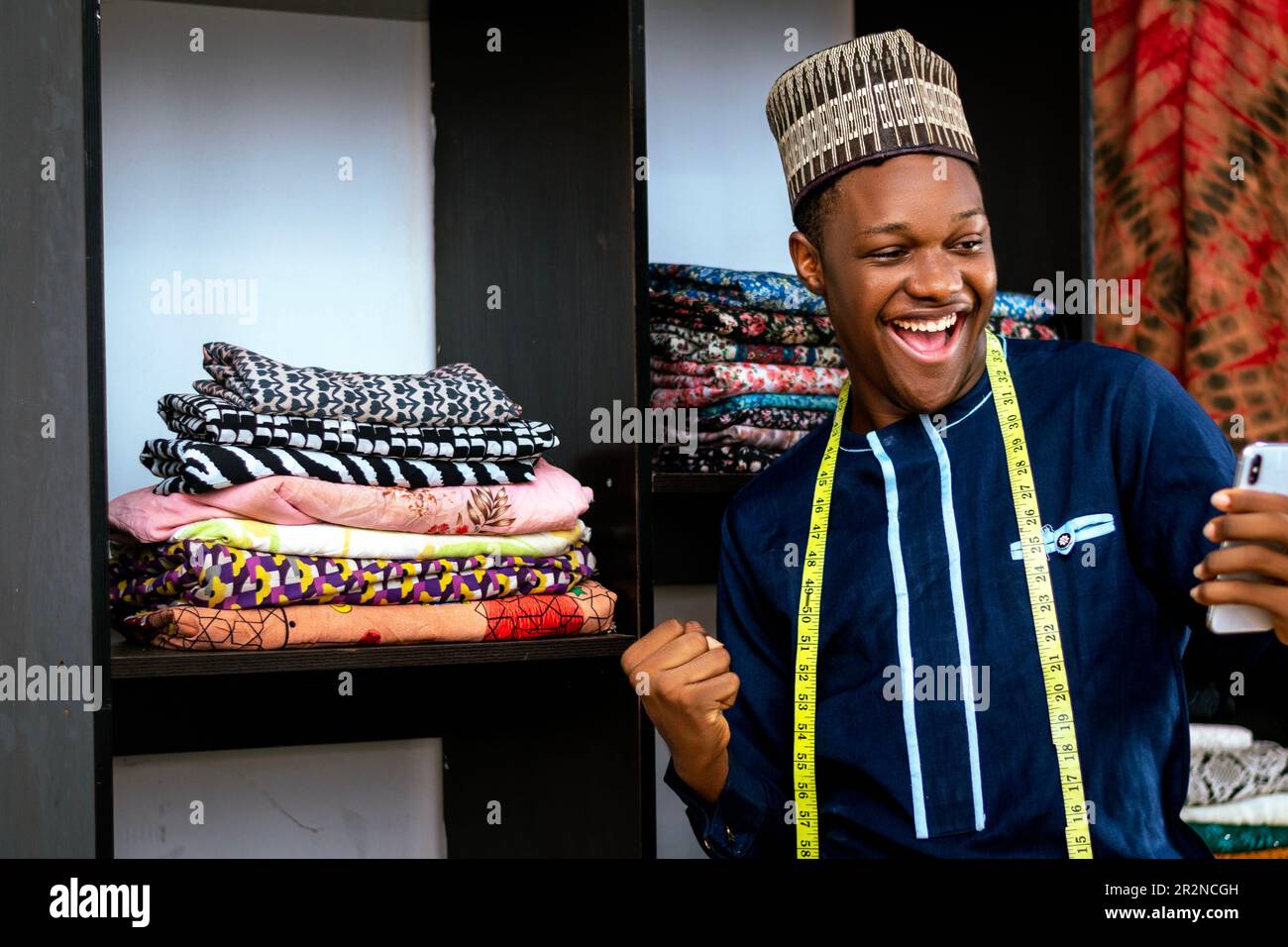 African phone happy hi-res stock photography and images - Alamy