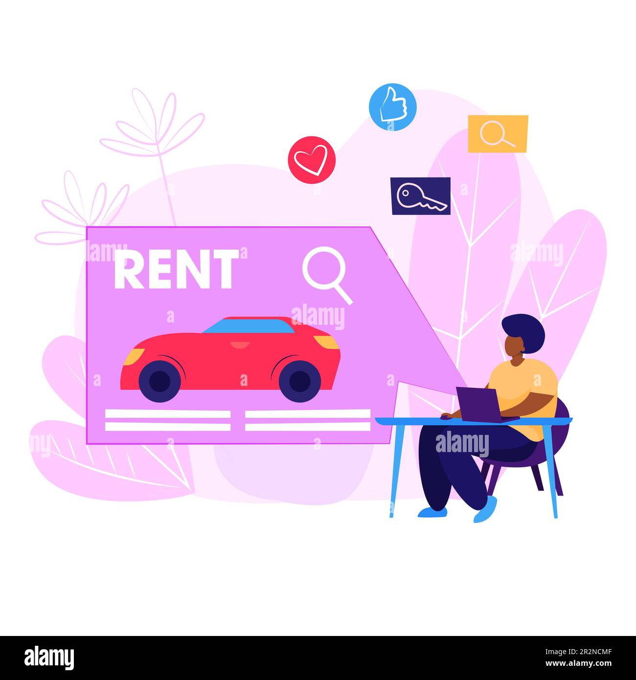Car rental webpage Stock Vector Image & Art - Alamy