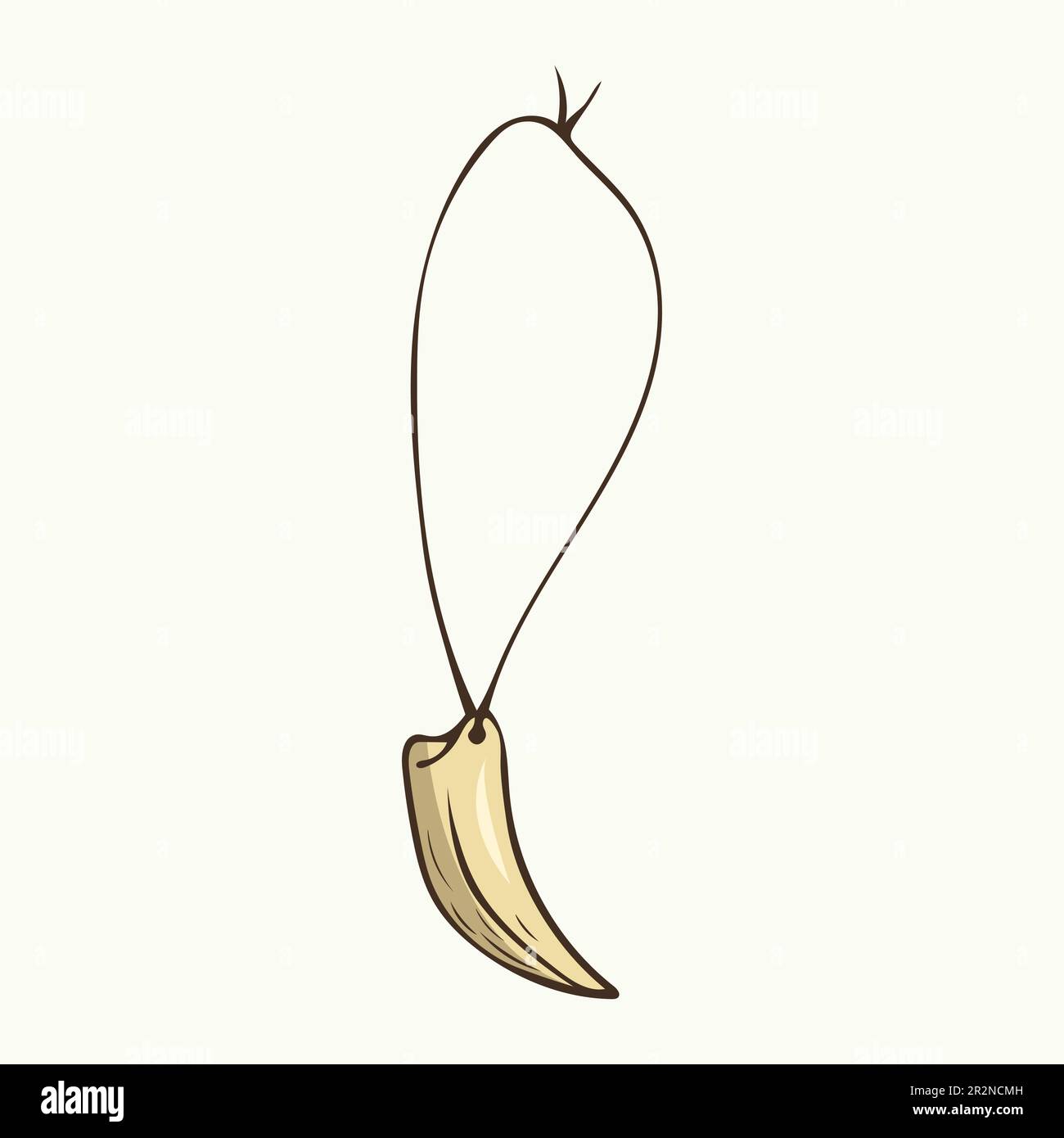 Hand-drawn vector illustration of a tooth hanging on a thread Stock ...