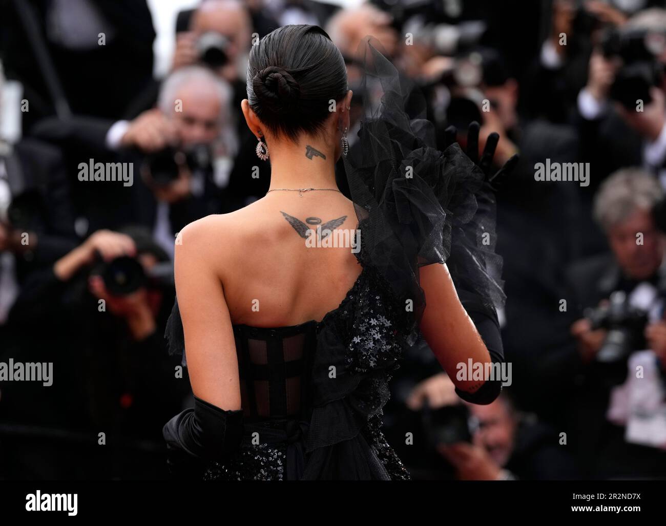 Nabilla Benattia poses for photographers upon arrival at the premiere ...