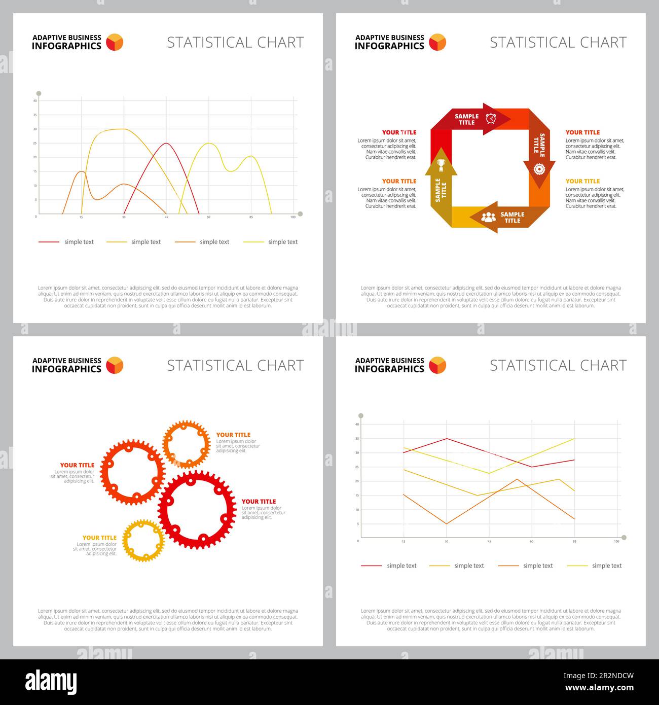 Creative infographic set for performance, efficiency concept Stock ...