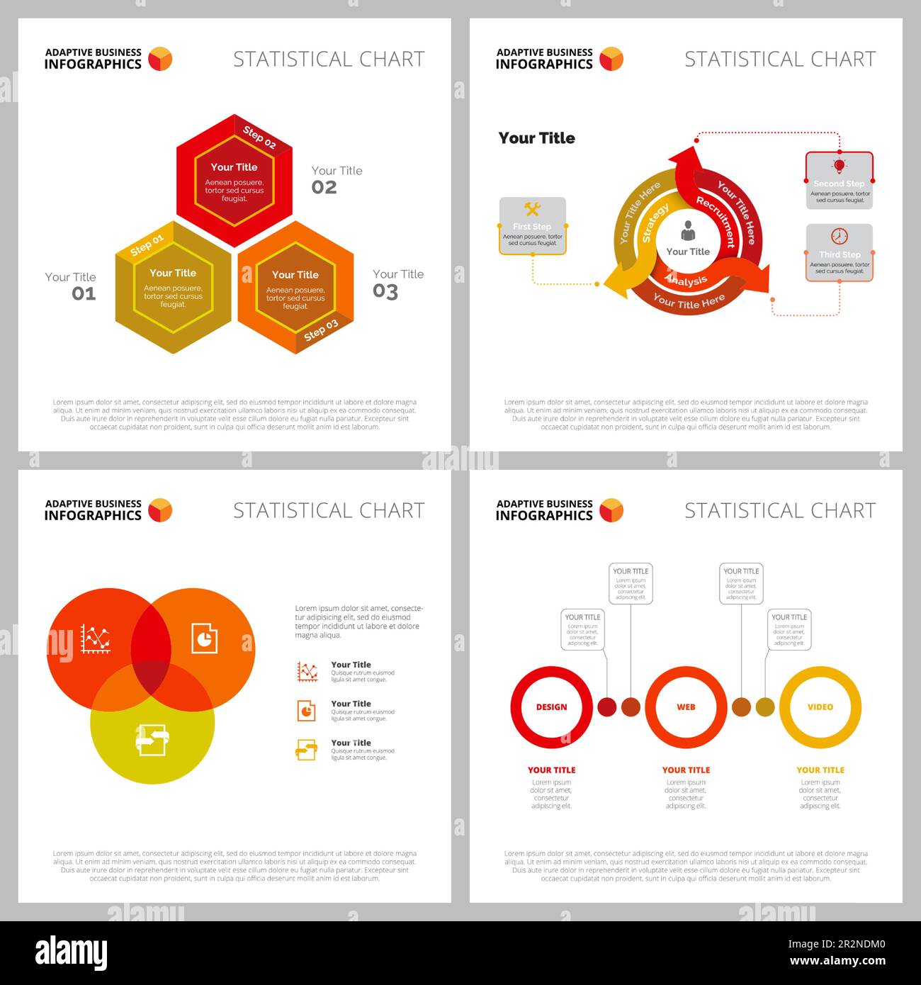 Creative diagram set for project management, analysis concept Stock ...