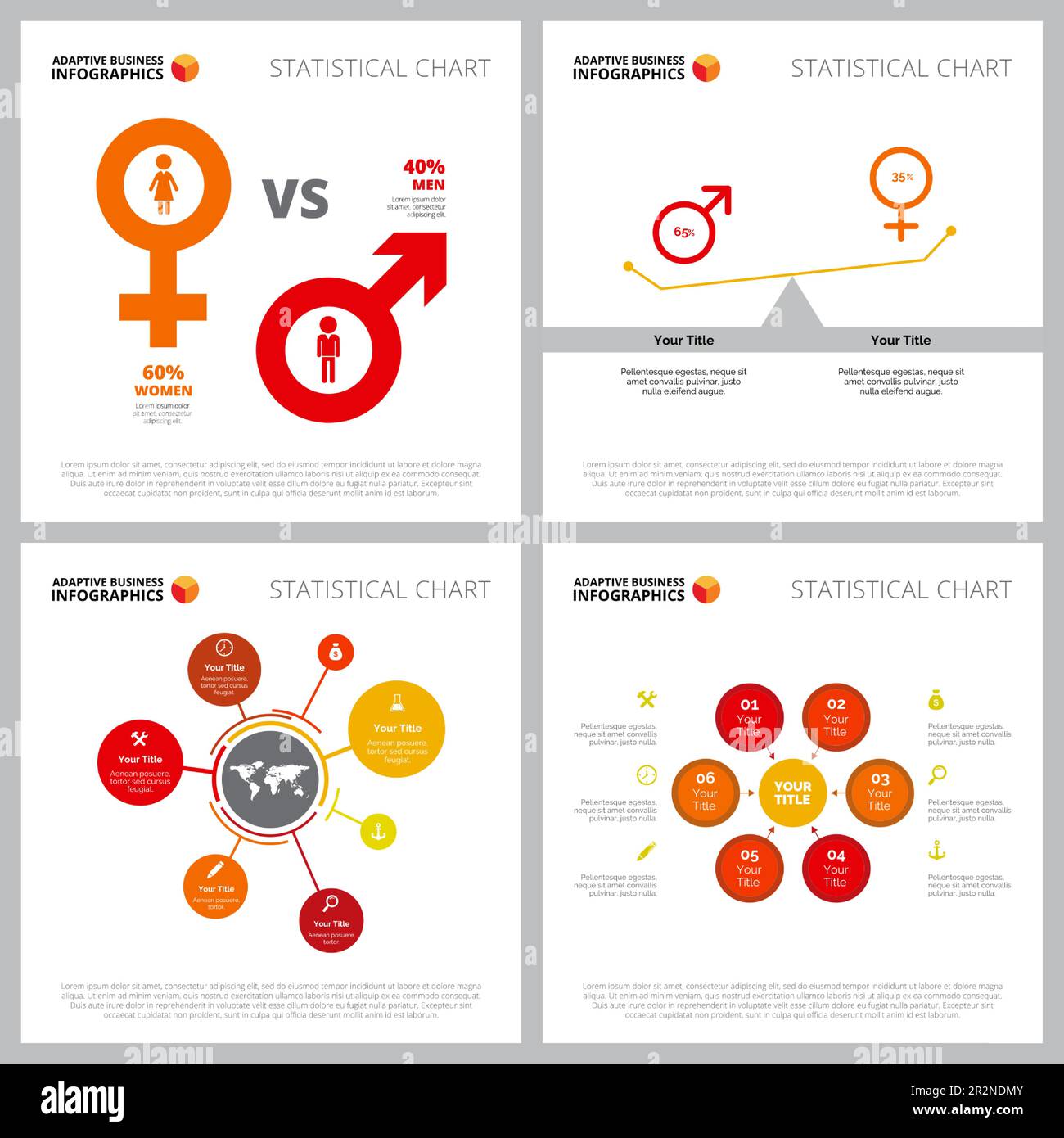 Creative infographic set for gender discrimination Stock Vector Image ...