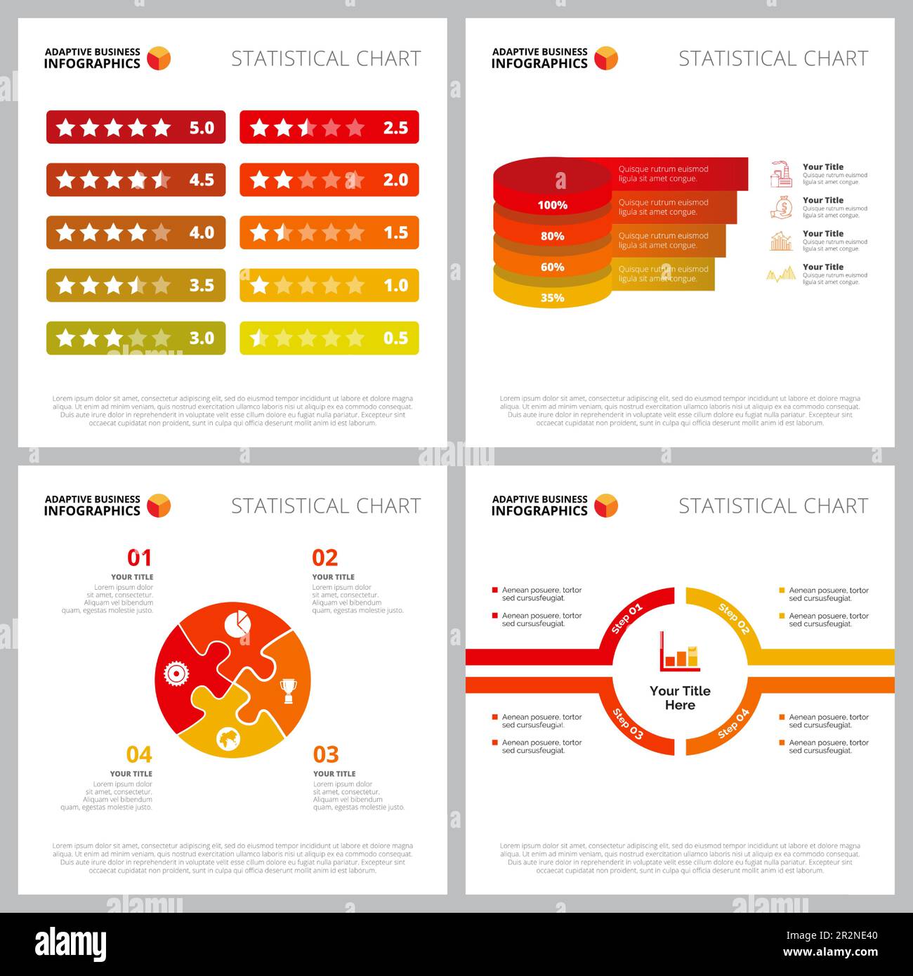 Creative chart set for commerce or customer review concept Stock Vector ...