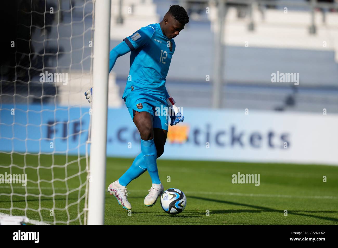 Ecuador goalkeeper Gilmar Napa plays the ball during a FIFA U-20 World ...