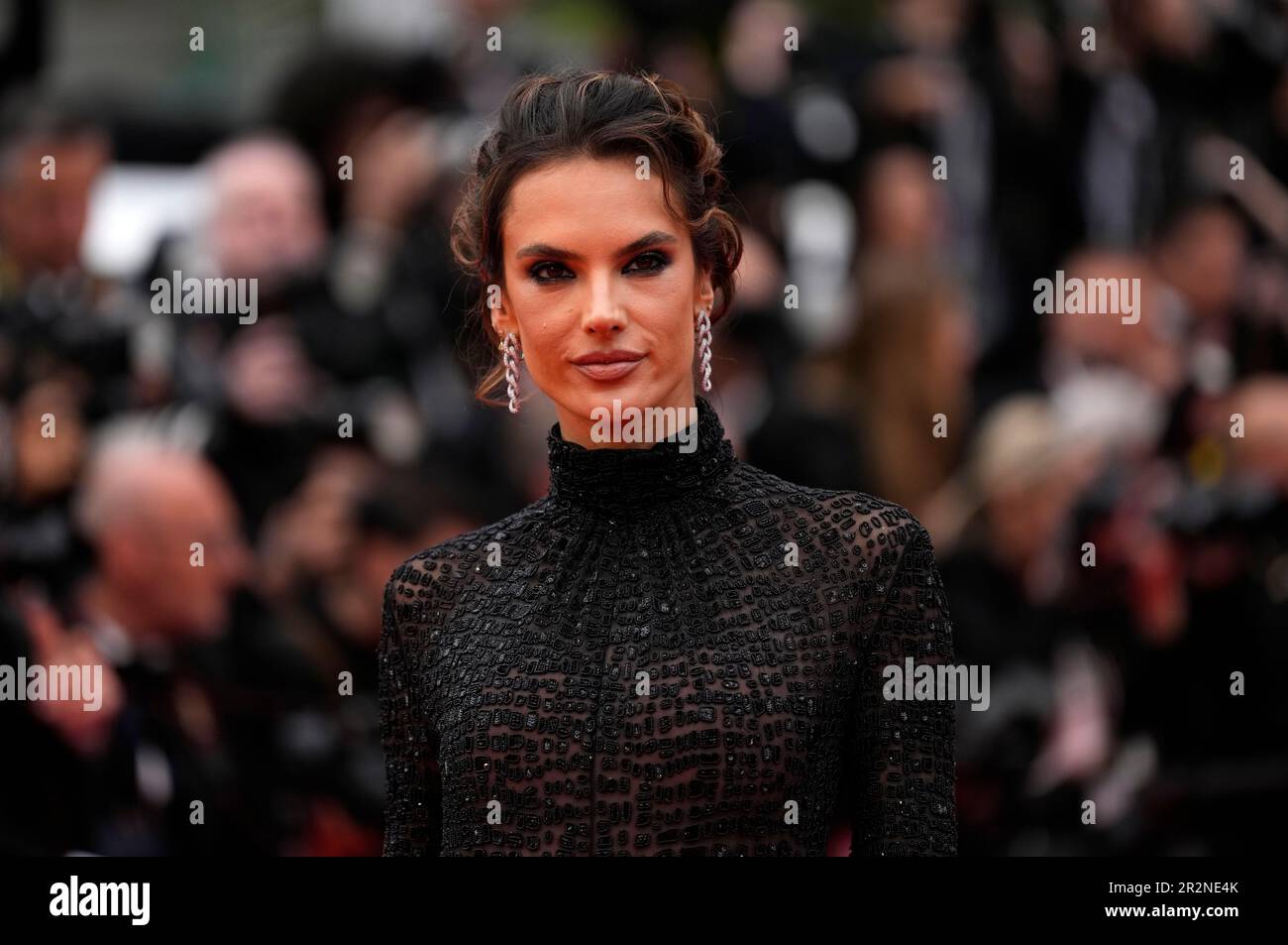 Alessandra Ambrosio poses for photographers upon arrival at the ...