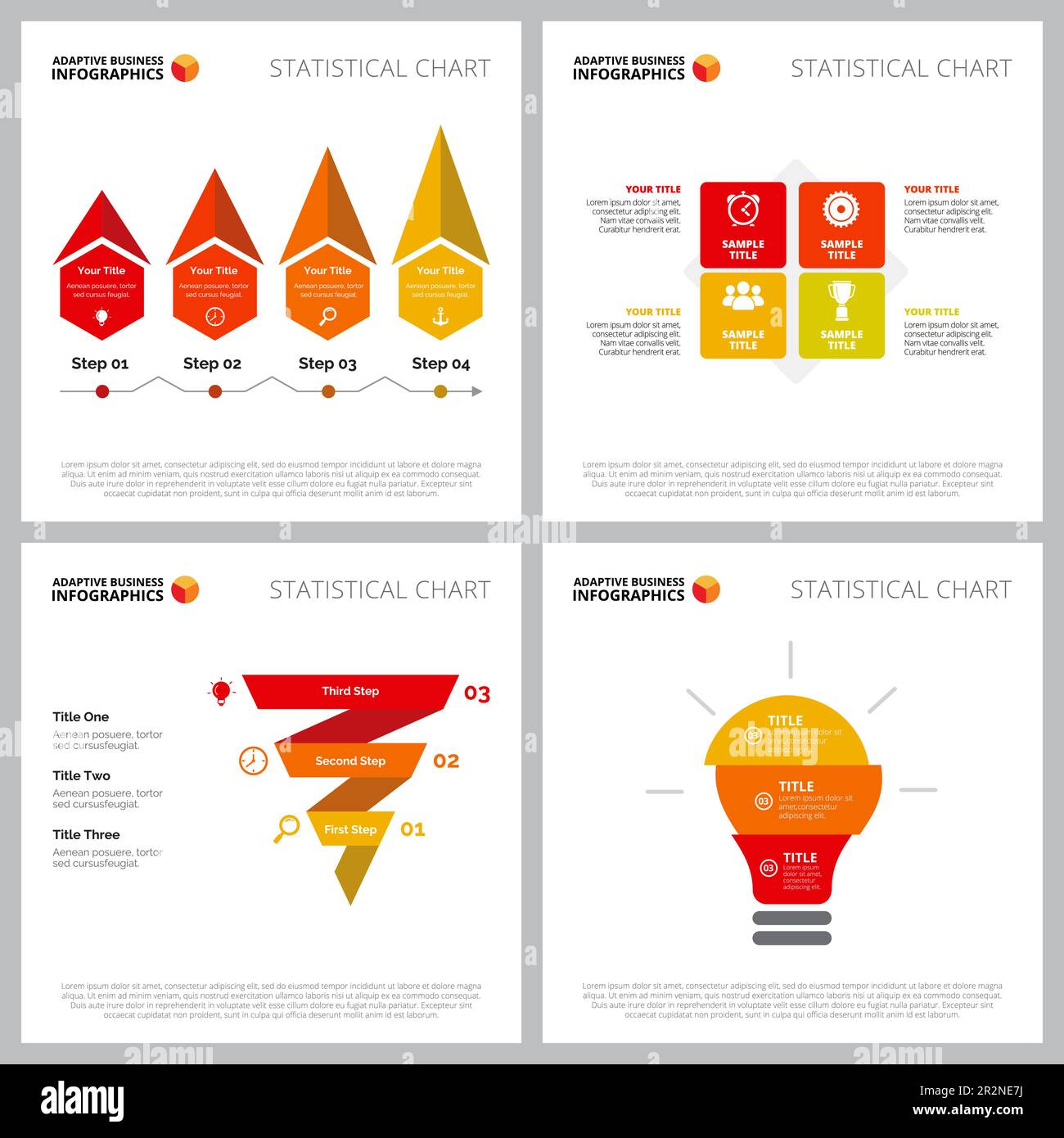 Creative infographic set for new idea, startup, strategy concept Stock ...