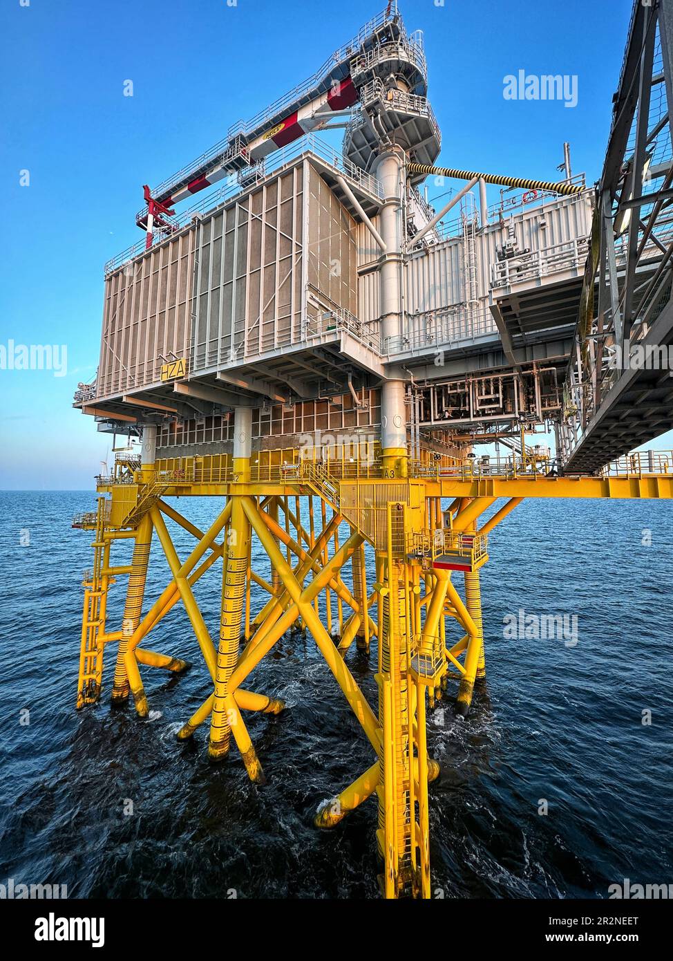 The offshore sub station on the Hollandse Kust Zuid (HKZ) Wind farm ...