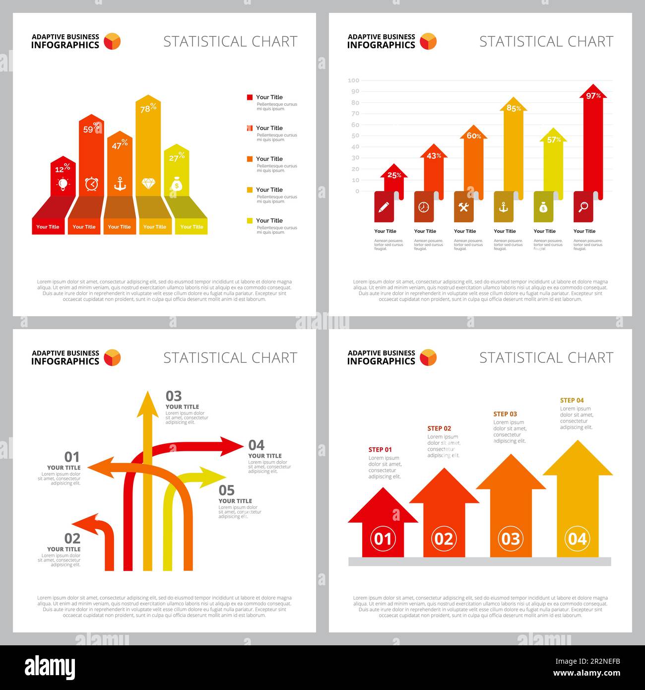 Creative chart set for statistics, marketing, analysis concept Stock ...