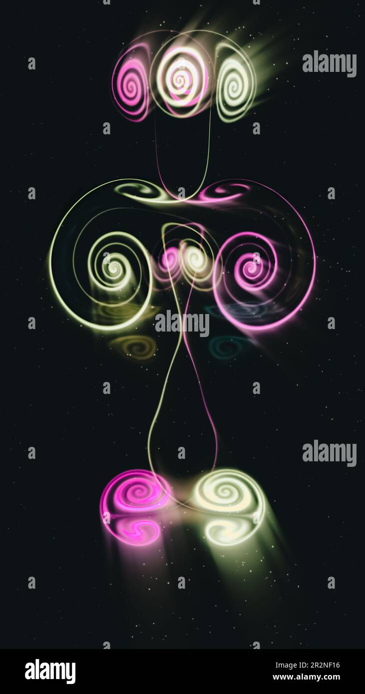 Simulation of fluid texture, liquid paint - design element on a black ...