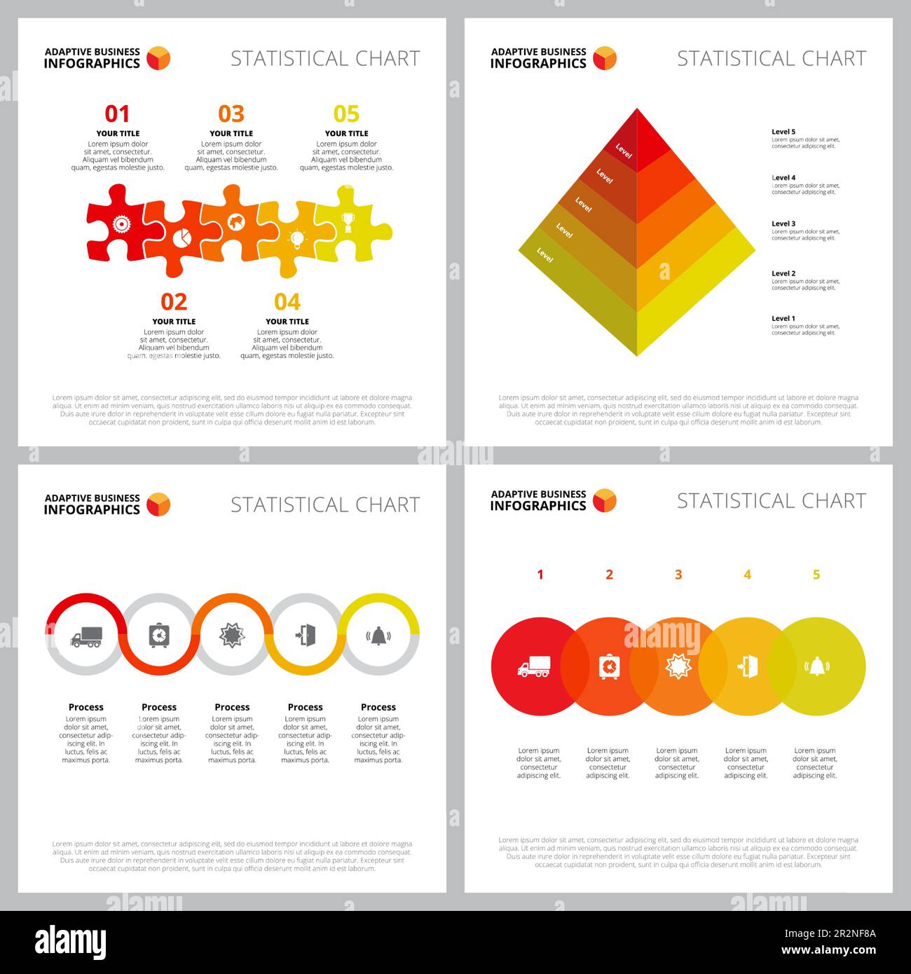 Creative chart set for management or logistics concept Stock Vector ...