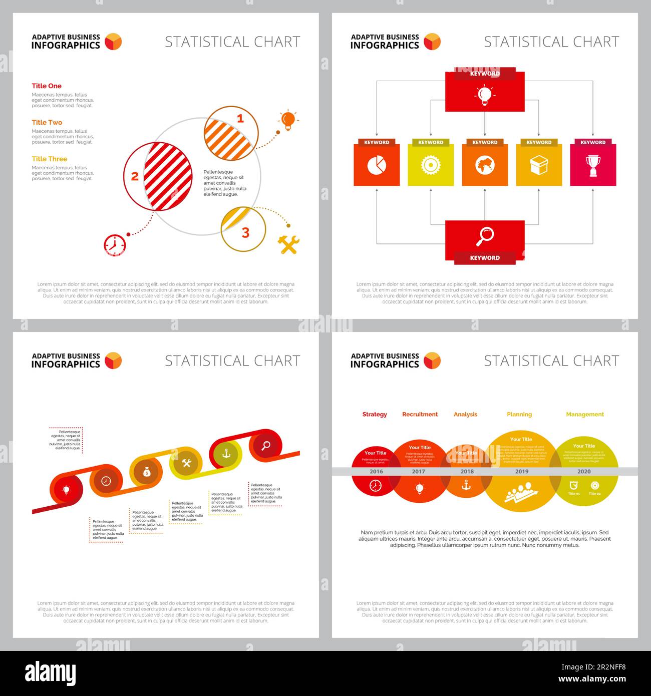 Creative diagram set for management, planning concept Stock Vector ...