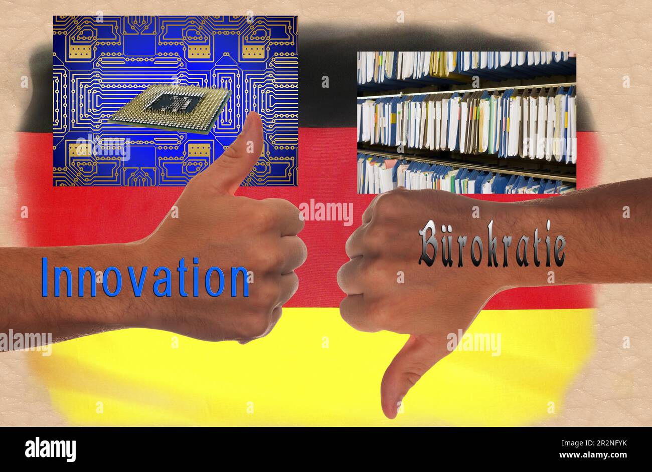 Symbol photo, digitisation of administration, tangled paths, outdated ...