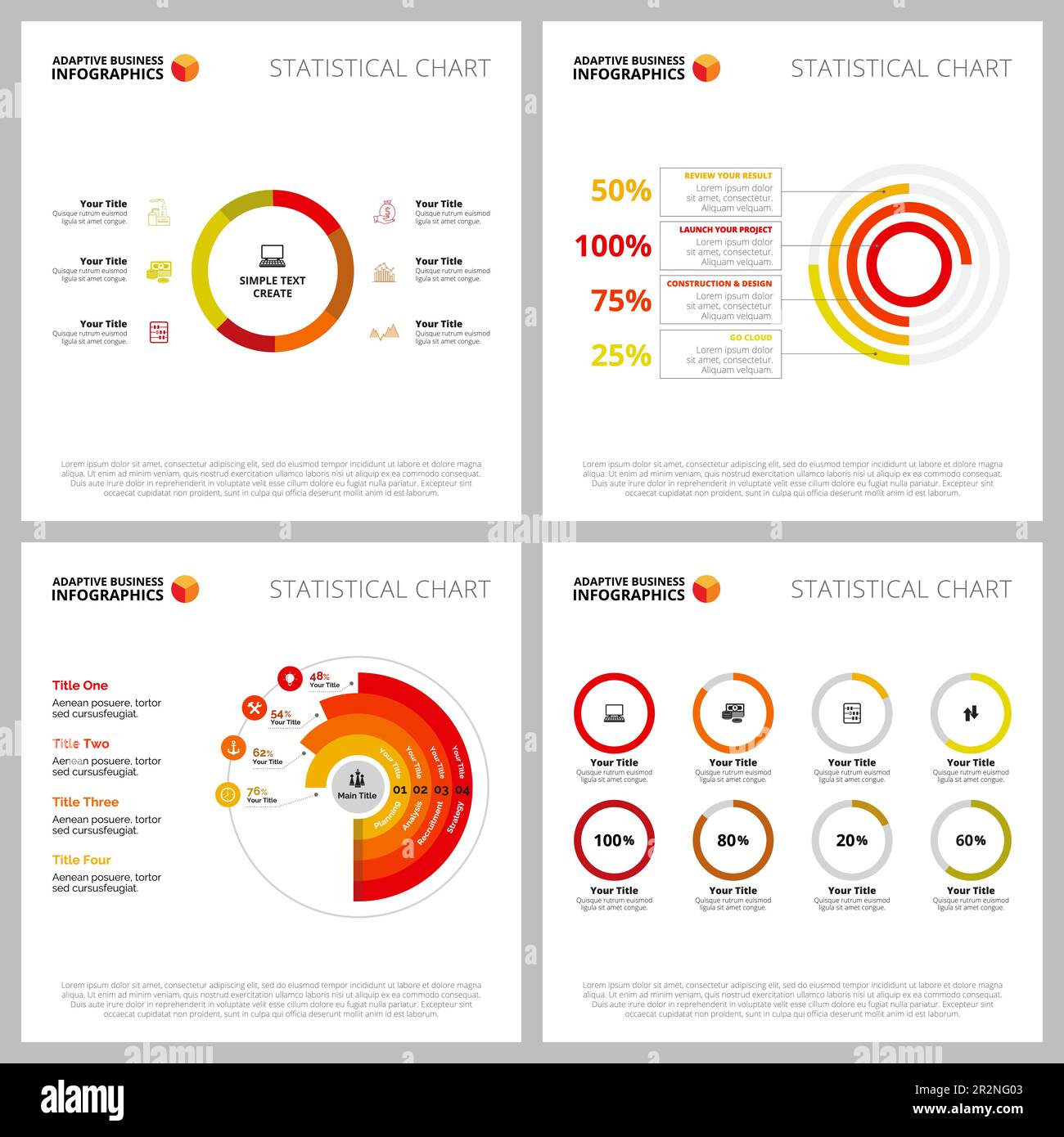 Creative chart set for marketing, statistics, analysis concept Stock ...