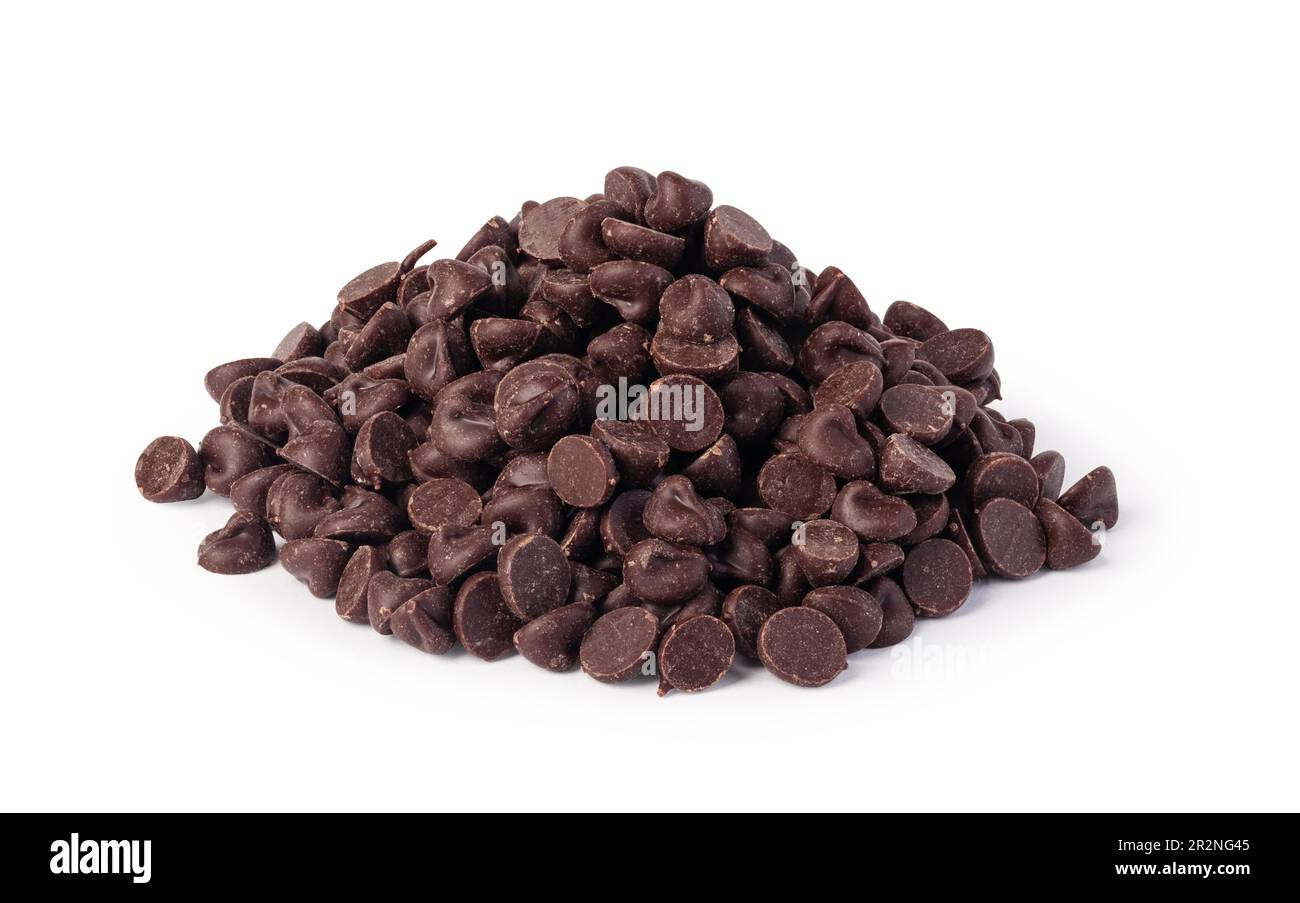 chocolate Callets isolated on white background Stock Photo - Alamy