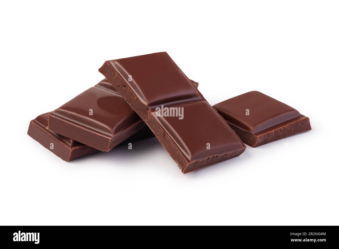 close up a chocolate bar isolated on white background Stock Photo - Alamy