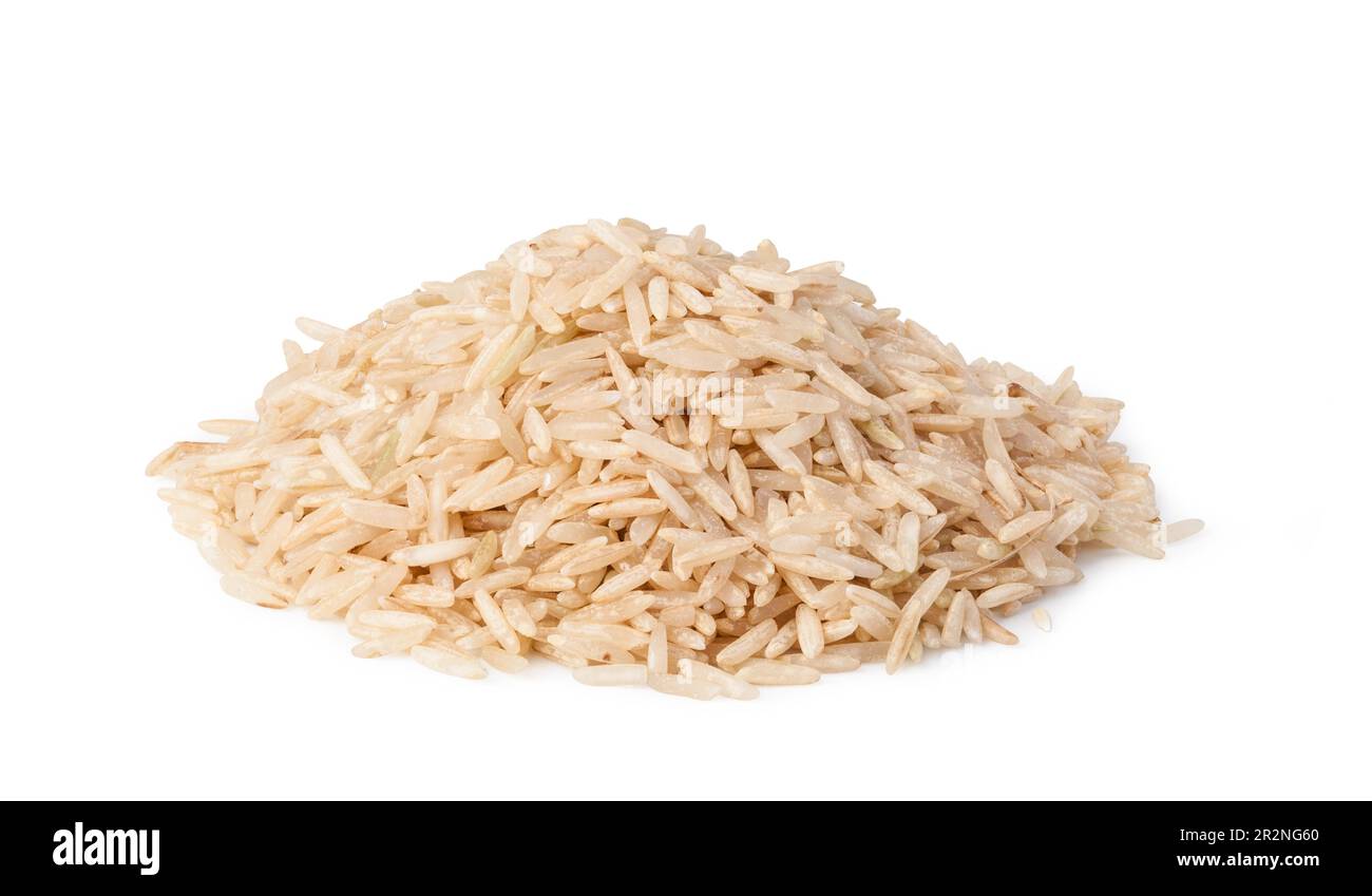 rice isolated on a white background Stock Photo - Alamy